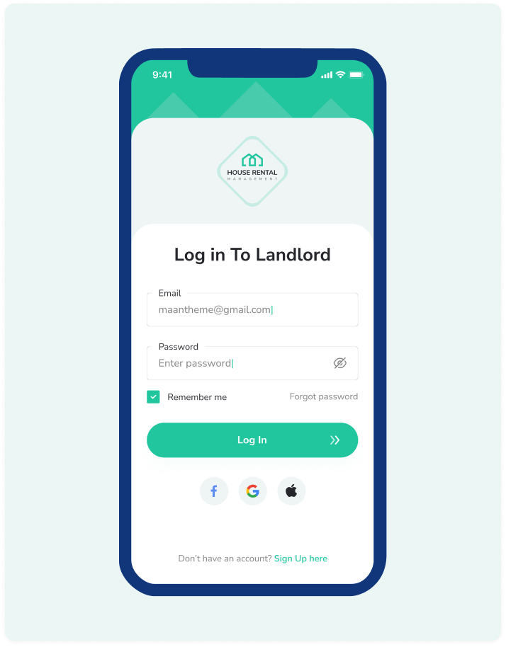 House Rental Management Flutter App UI Kit ( Android & iOS) by Acnoo